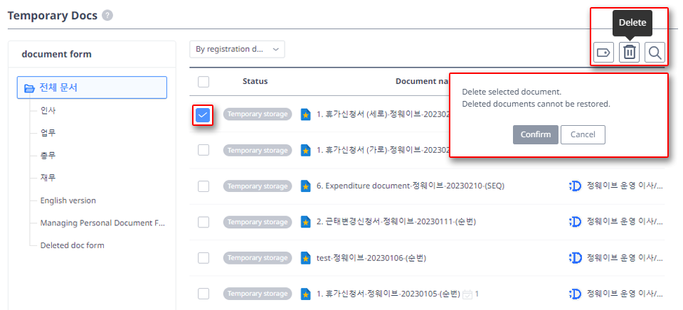 Drafting as a Temporarily Saved doc – Docswave help